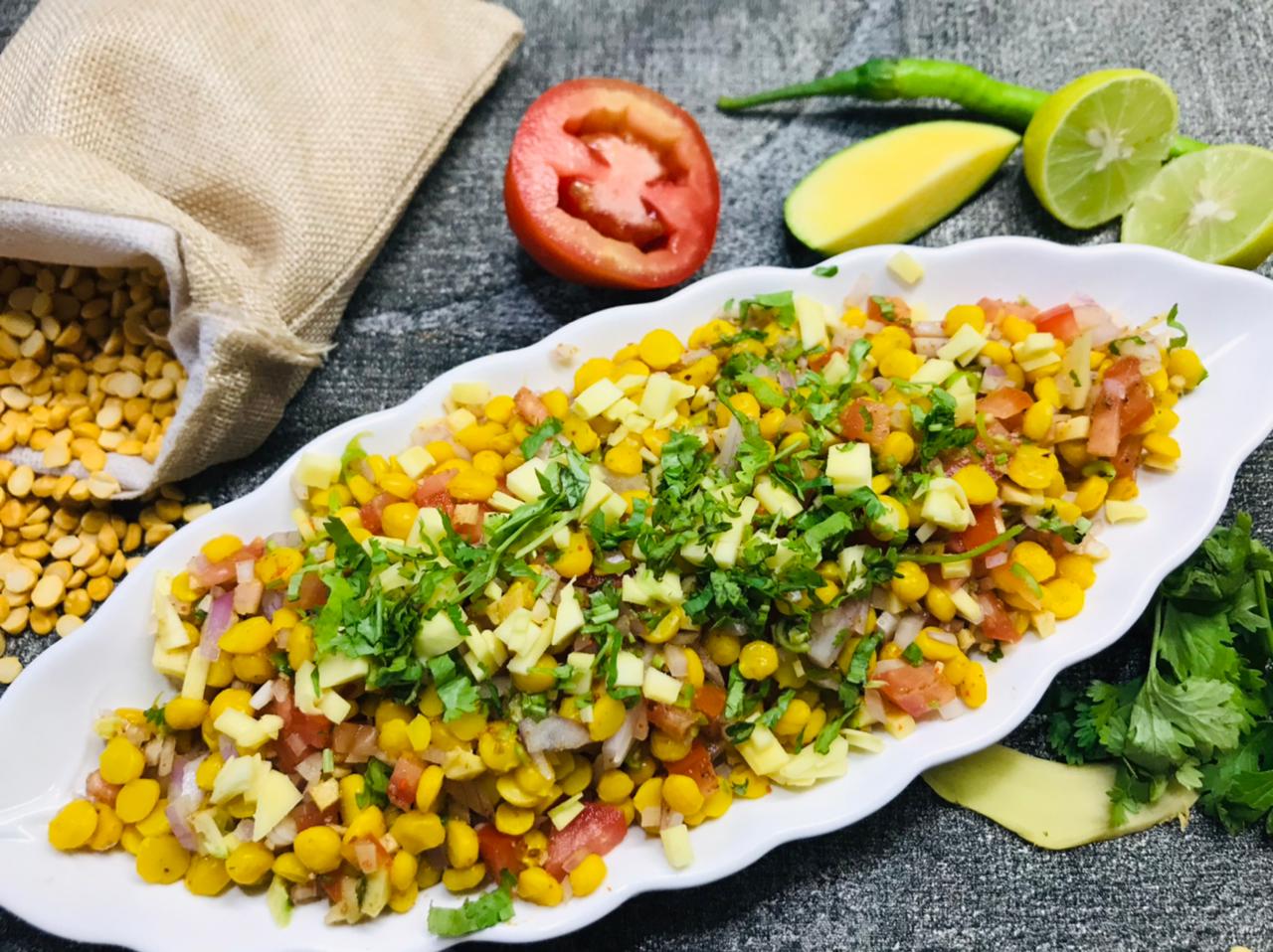 Boiled Chana Dal Chaat - Foodie Trail