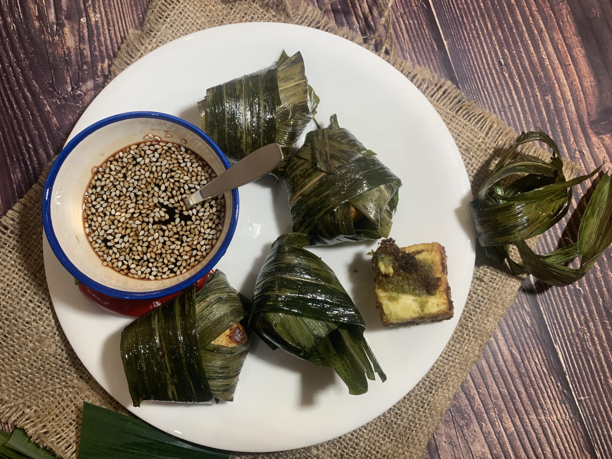 Thai Style Paneer in Pandan Leaves - Foodie Trail
