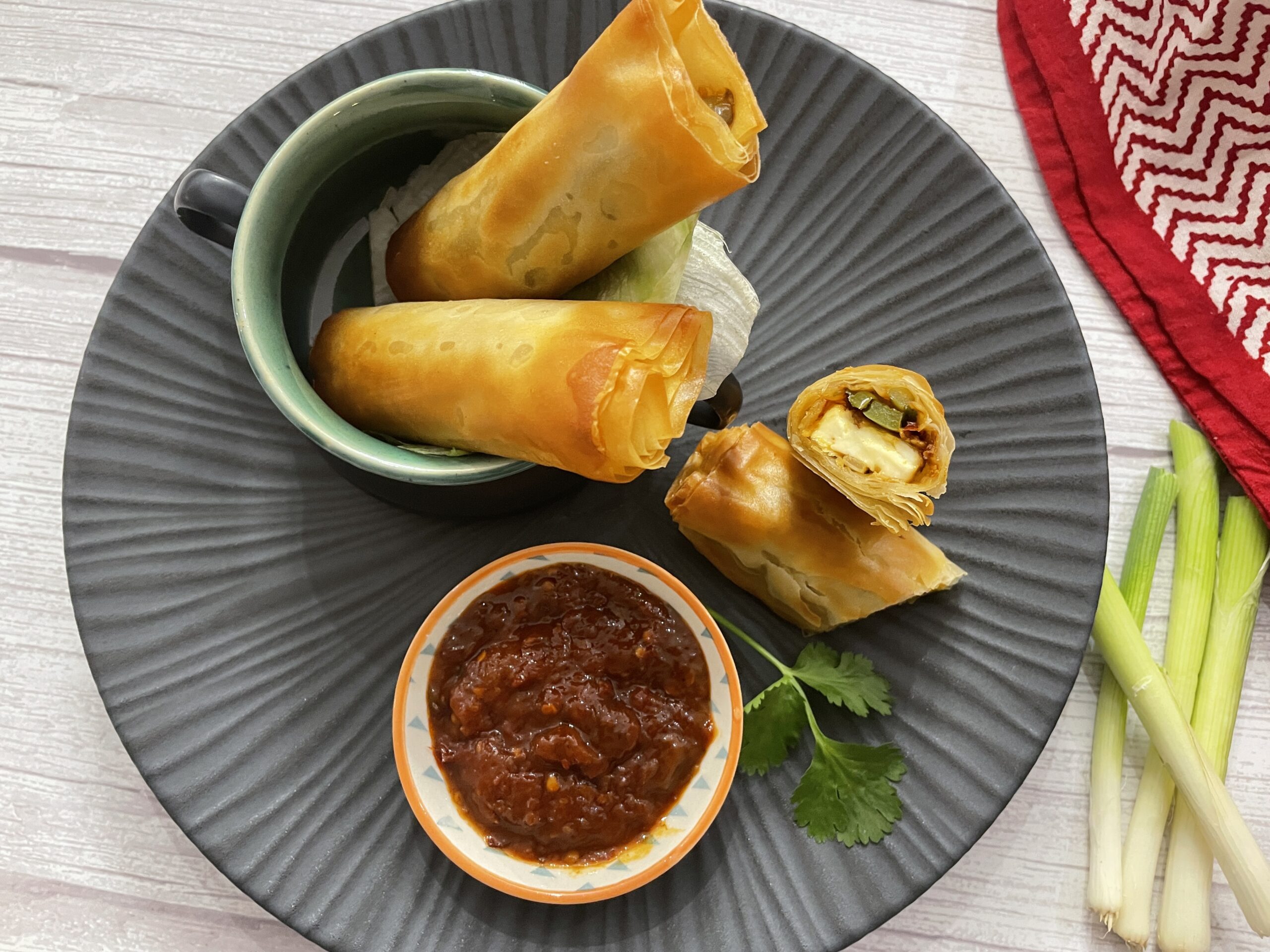 Paneer Firecracker Rolls Recipe | Crispy Paneer Firecracker