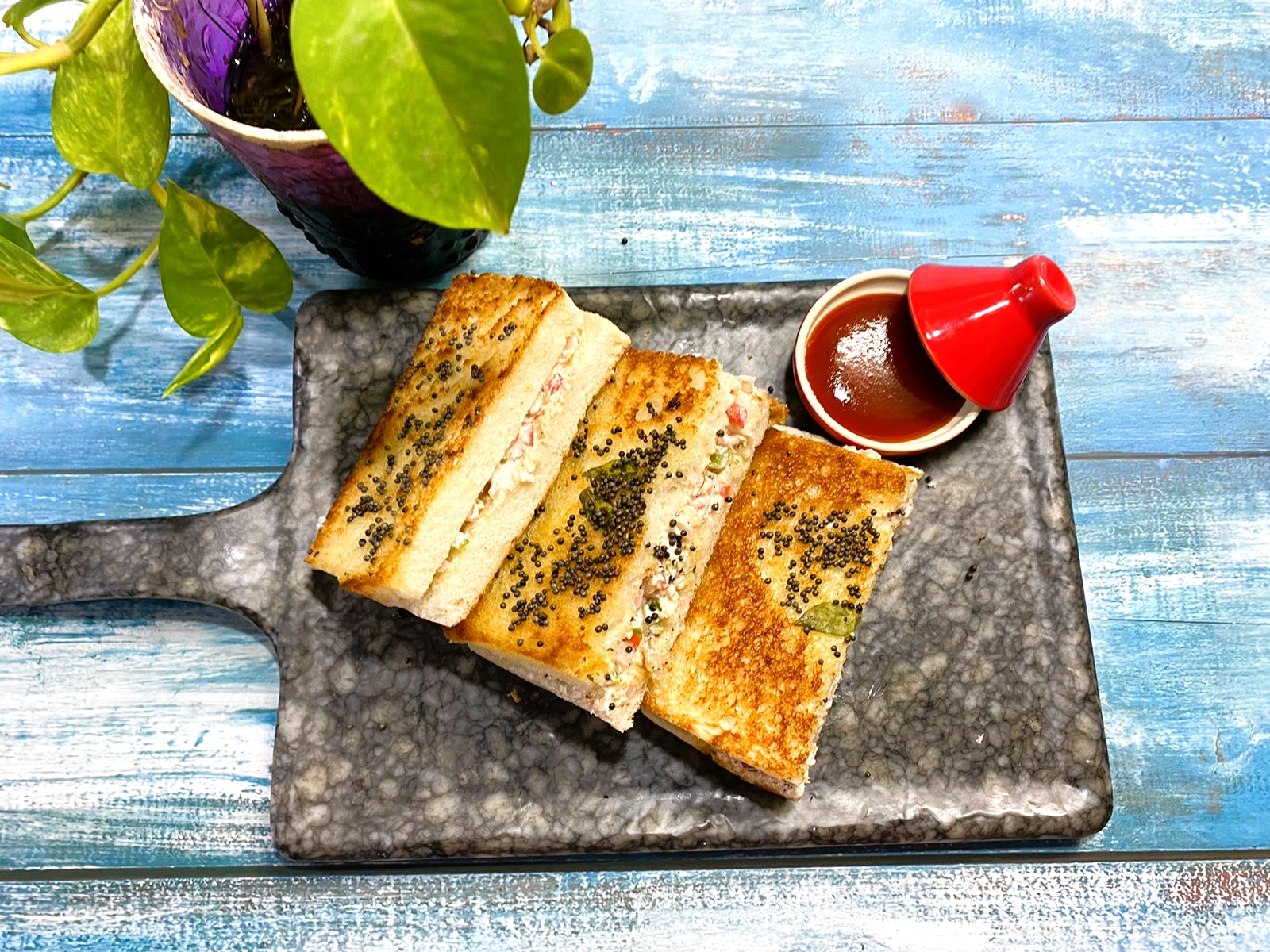 Dahi Toast/ Yogurt Bread - Foodie Trail
